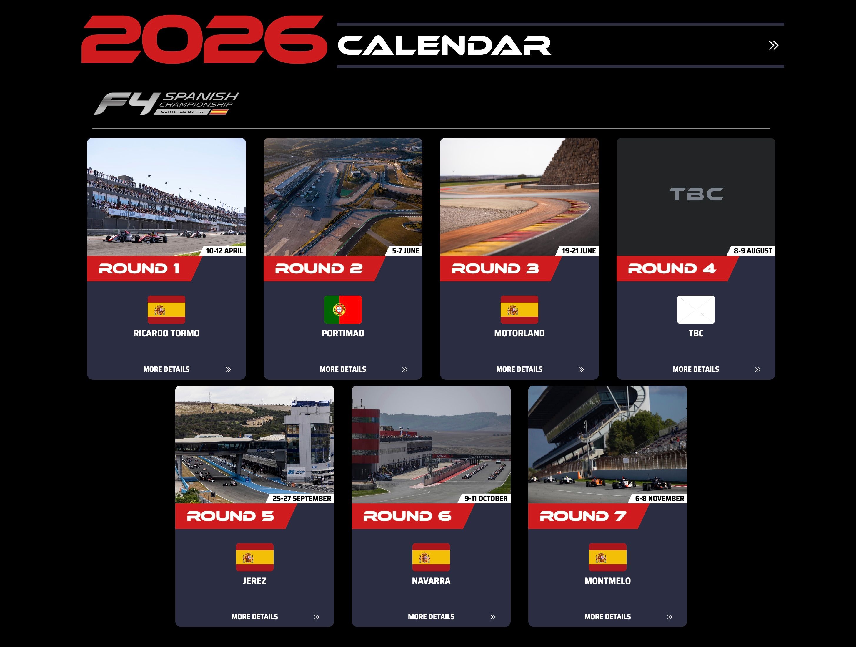 Kalender en Overzicht van het Seizoen 2026 van het Spaanse Formule 4 ...