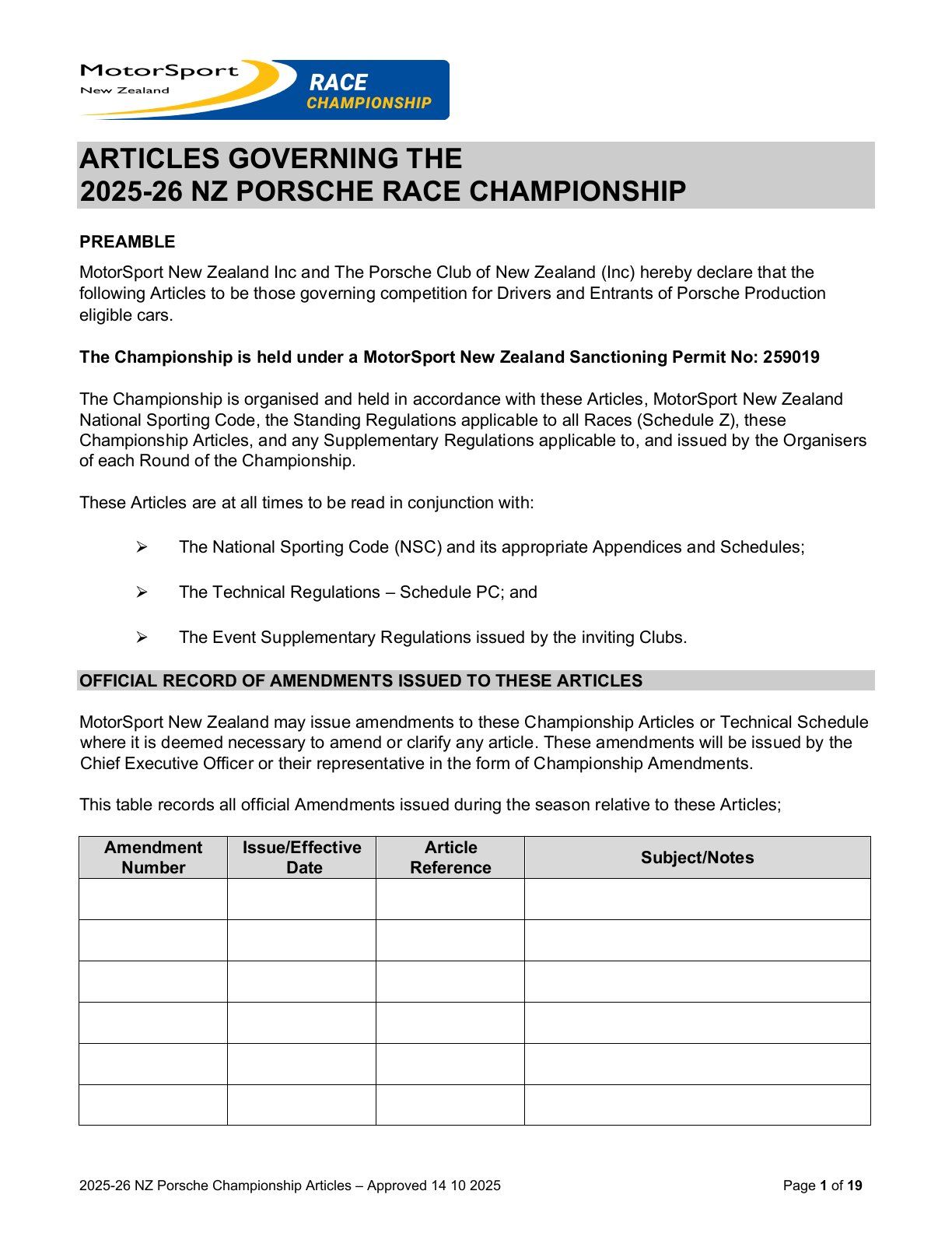 Reglament Esportiu Complet del Campionat de Carreres Porsche de Nova ...